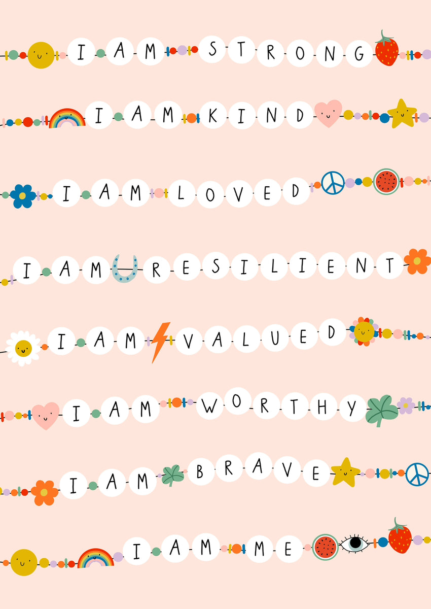 Friendship Bracelet Affirmation Art Print – Abel and The Label