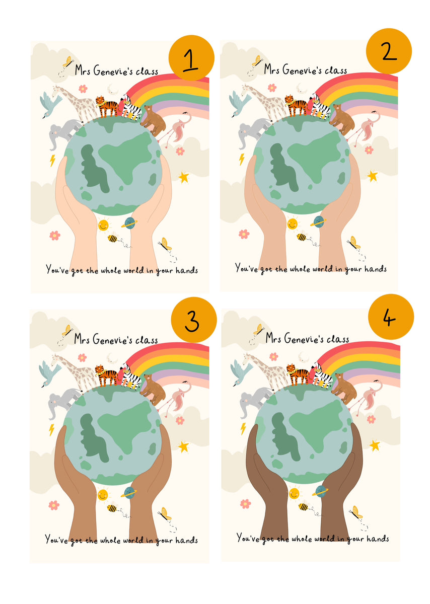 Personalised you’ve got the whole world in your hands Art Print – Abel ...