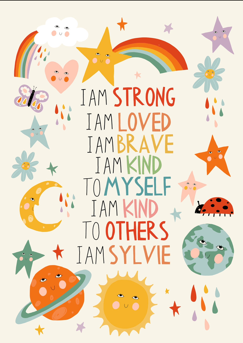 Personalised I Am Kind To Myself Art Print – Abel and The Label