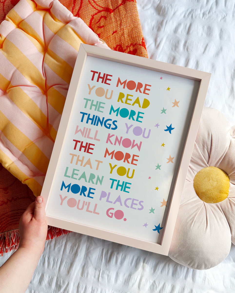 The More You Read Dr Seuss Art Print – Abel and The Label