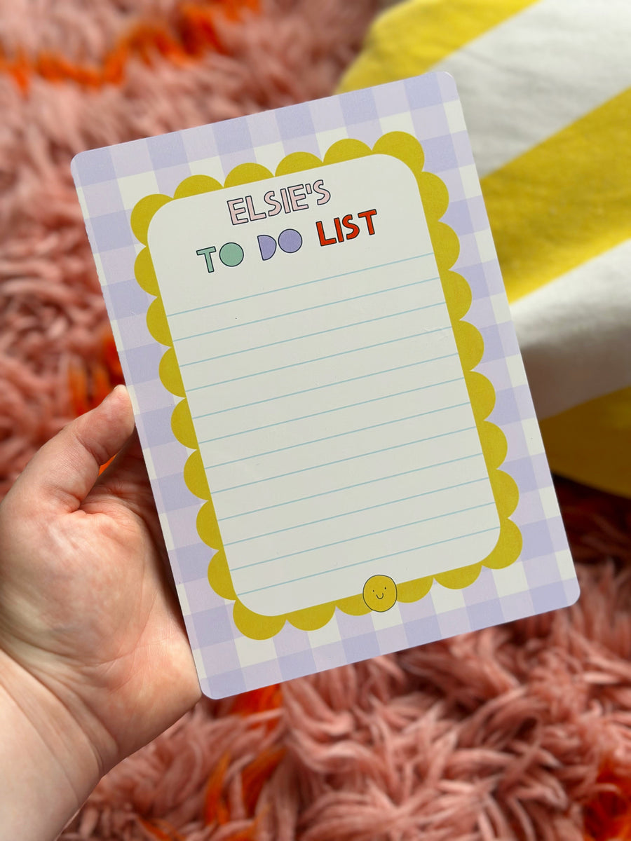 Personalised Wipeable To do list Aluminium Board A5 Size – Abel and The ...