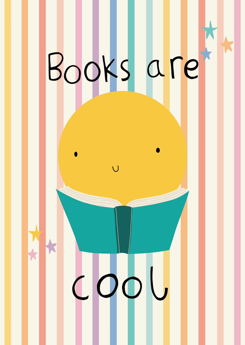Books Are Cool Art Print Abel And The Label