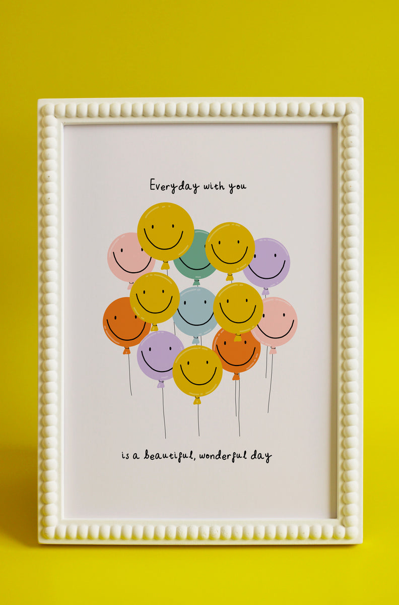 Everyday with you is a beautiful wonderful day balloon art print – Abel ...