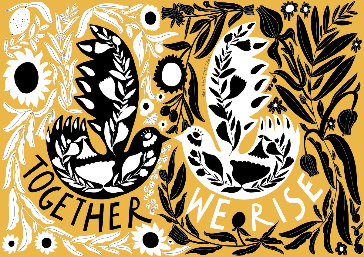 Together We Rise Art Print – Abel and The Label