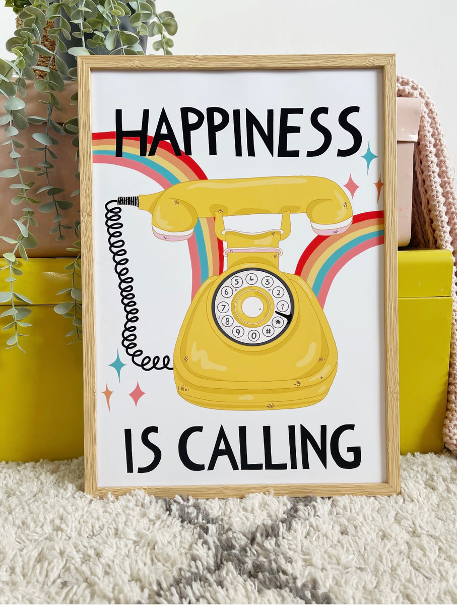 Happiness Is Calling Telephone Art Print – Abel and The Label