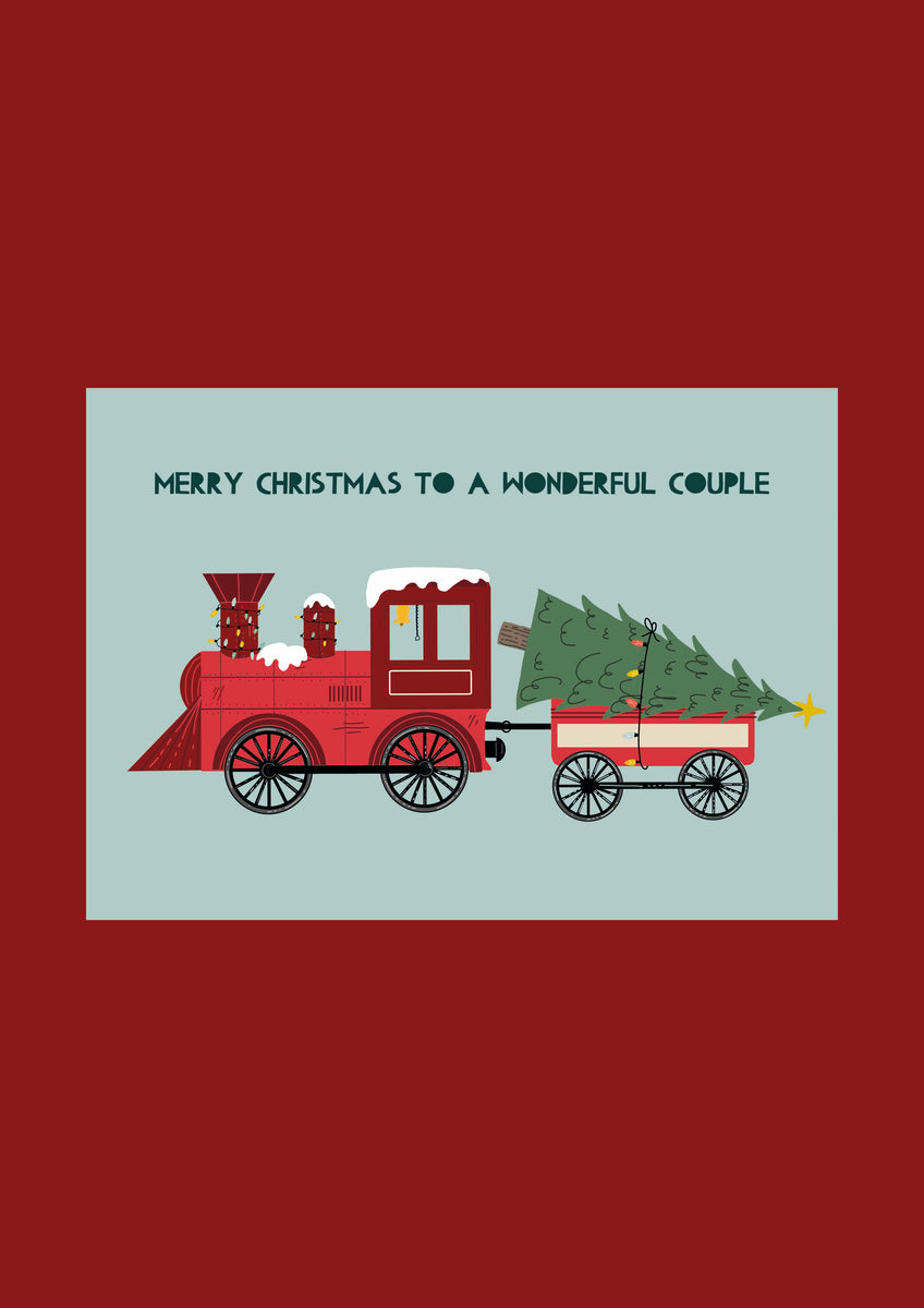 Merry Christmas Steam Train Christmas Card – Abel and The Label